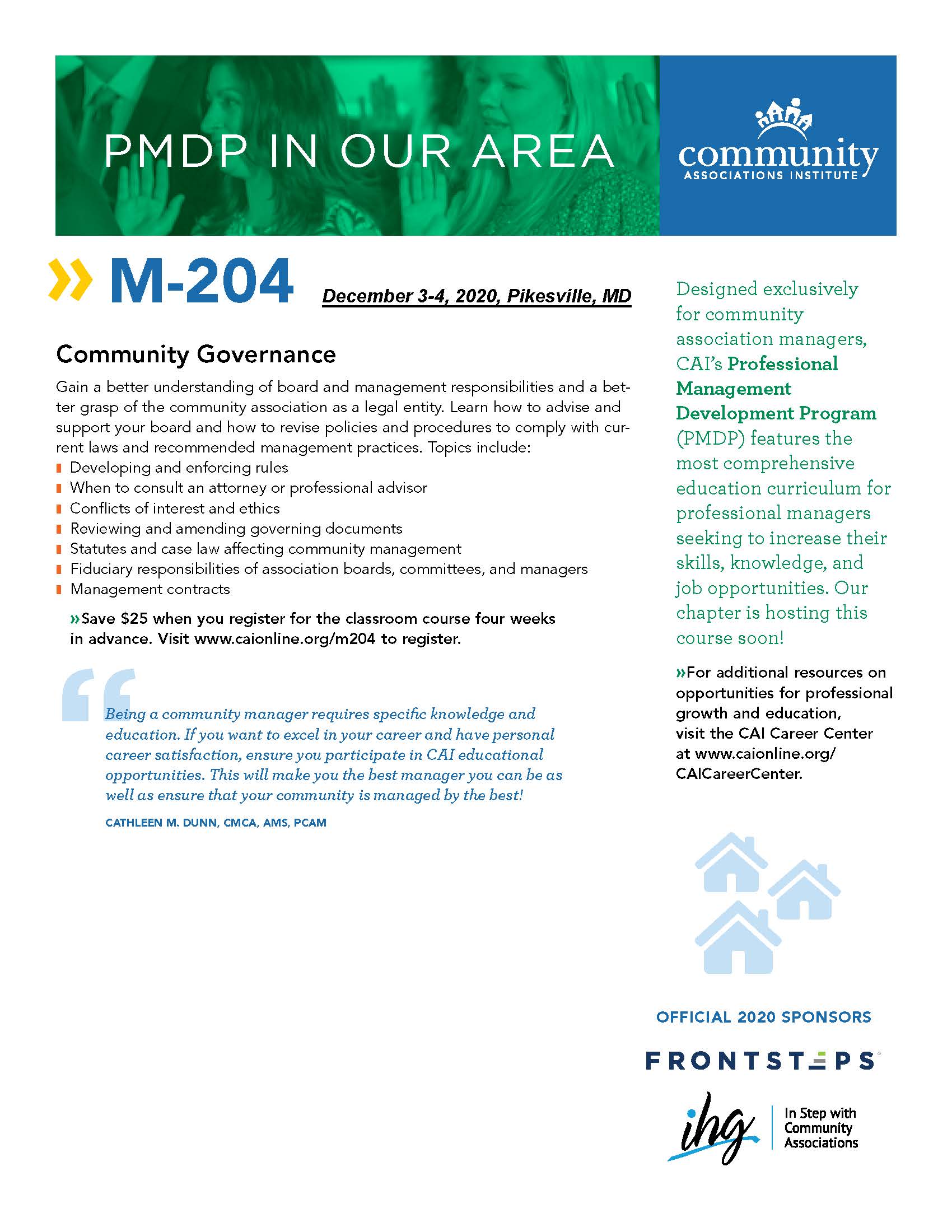 M-204 - Community Governance | The Chesapeake Chapter of the Community ...